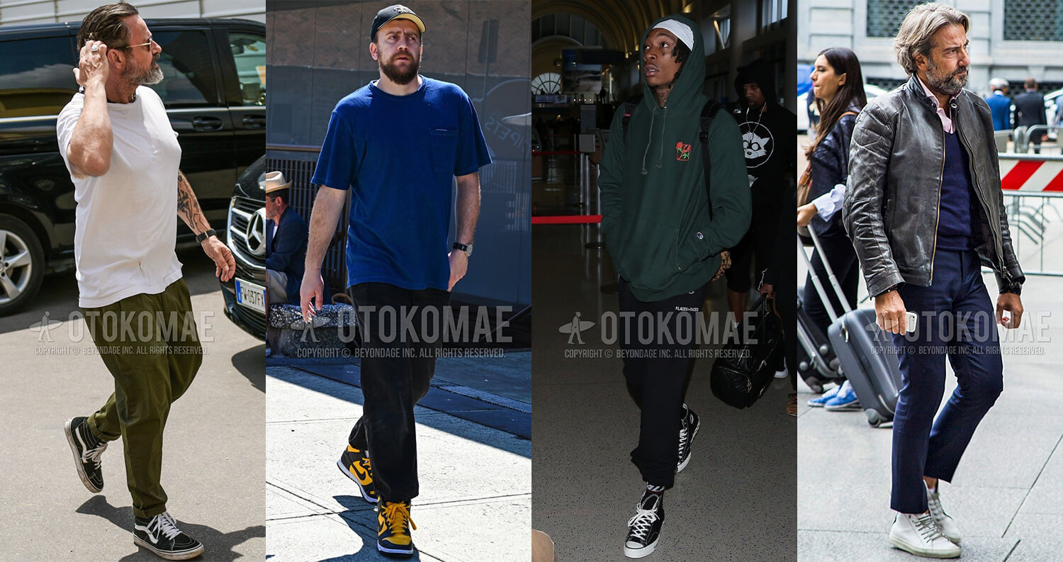 ハイカットスニーカーをおしゃれに履くコツは？ | メンズファッションメディア OTOKOMAE / 男前研究所