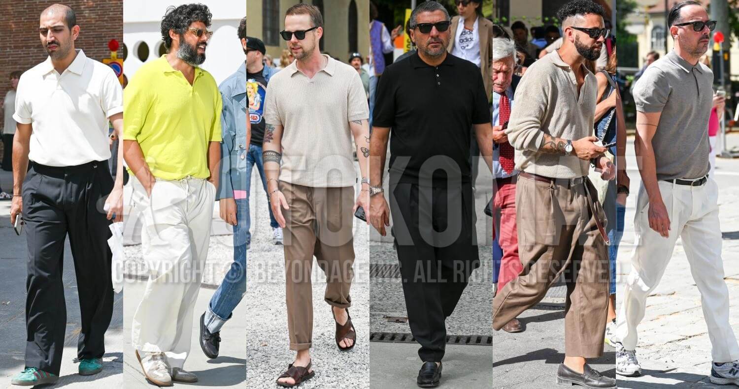 ポロシャツ&スラックス 2024最新コーデ12連発！ | メンズファッションメディア OTOKOMAE / 男前研究所