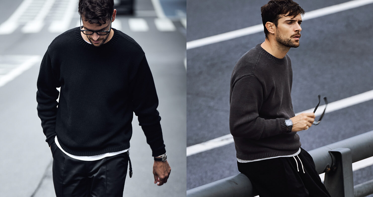 Tシャツ感覚で着る、超ローゲージニットの魅力とは？ | メンズファッションメディア OTOKOMAE / 男前研究所